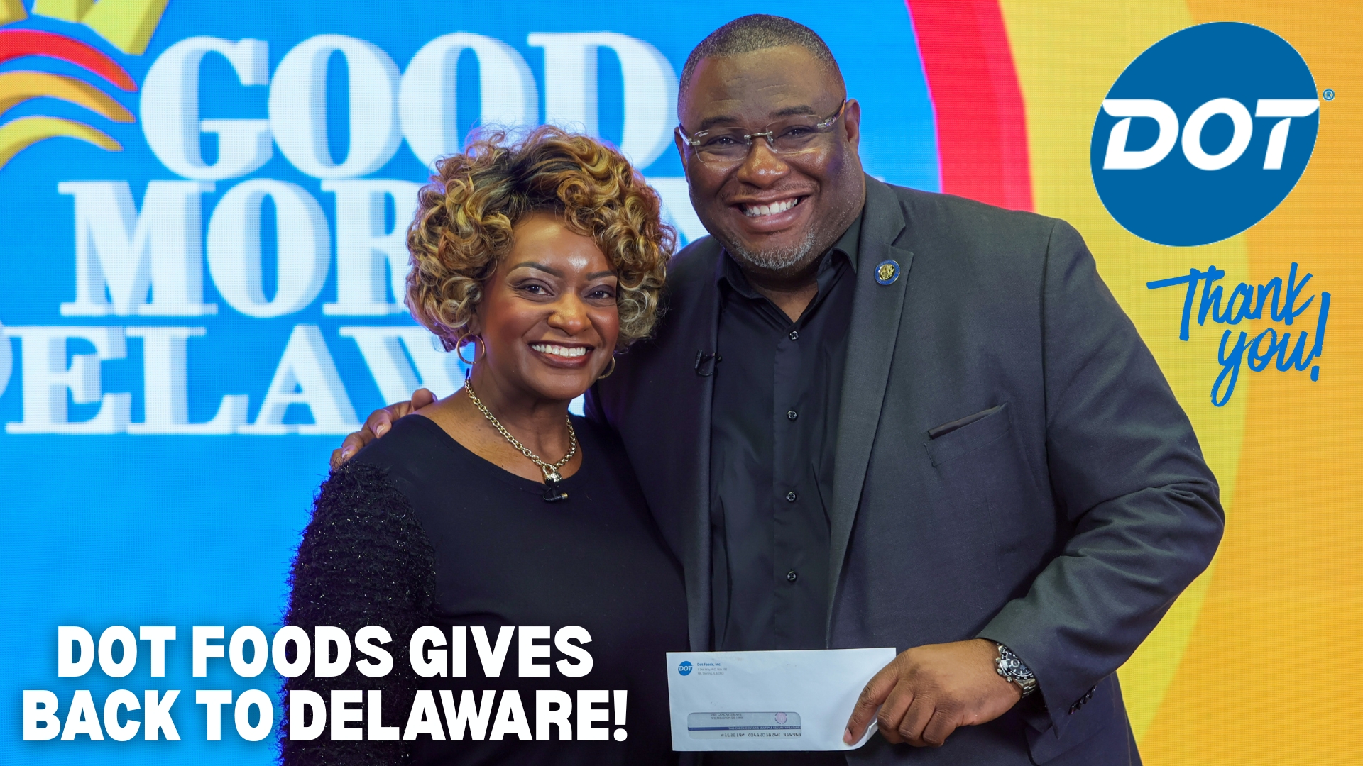 Good Morning Delaware: DOT Foods Donates $5,000 to DETV Foundation ️ ...